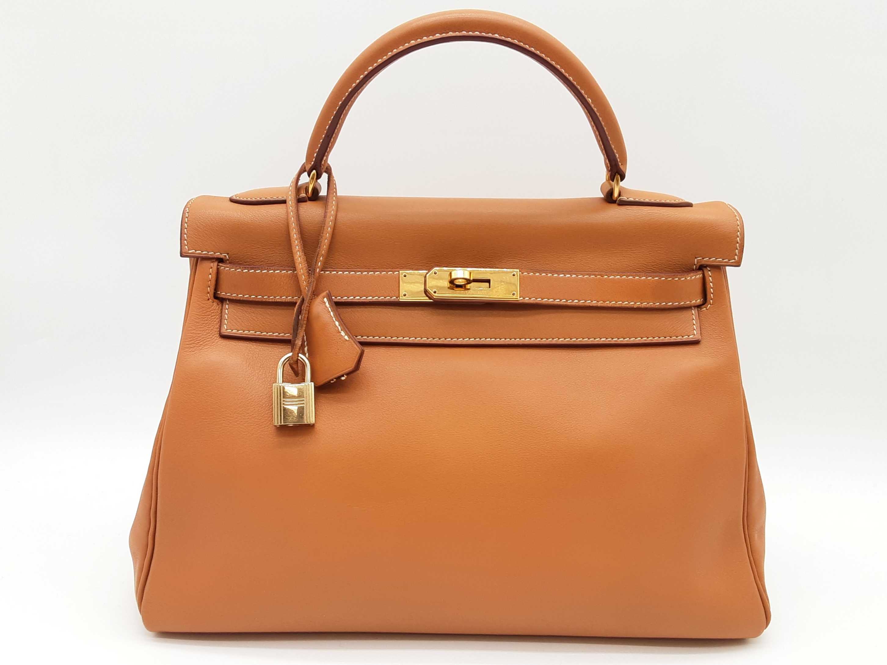 Hermes Kelly 32 Gold Brown Swift Gold Hardware Shoulder Bag Do1225llxz ...